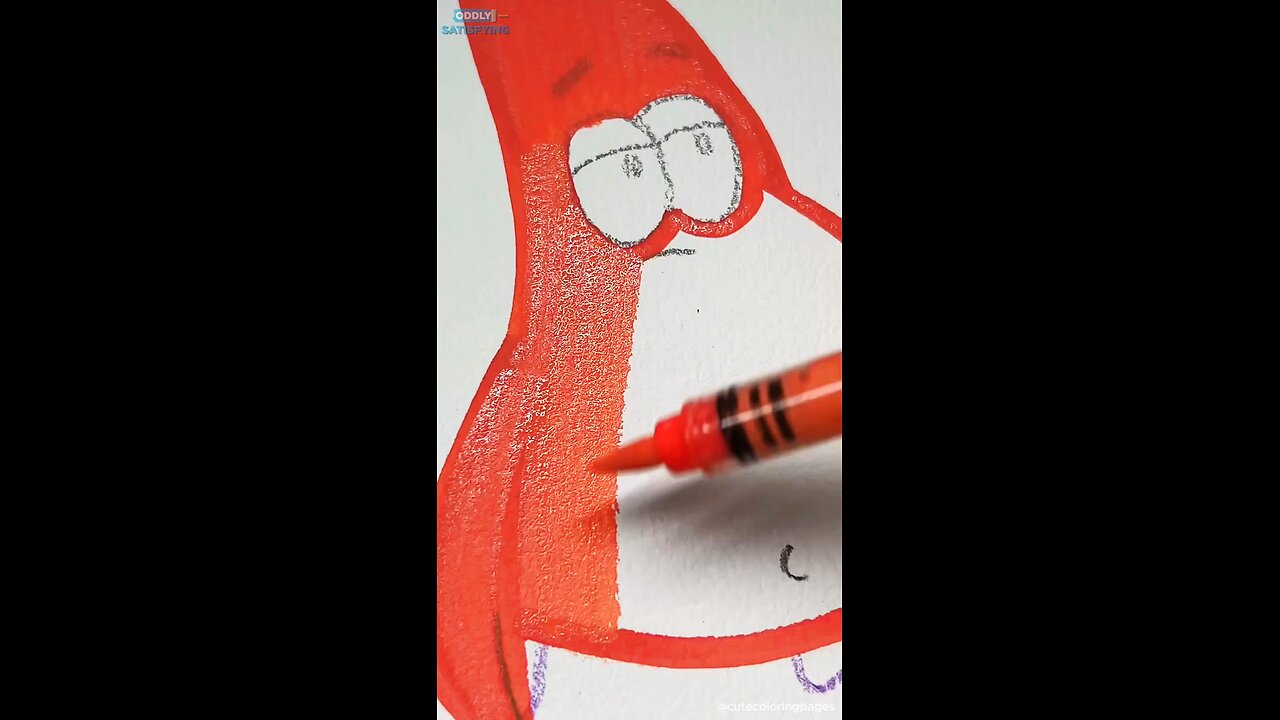 Satisfying Cartoon Character Coloring ASMR 😇 #satisfying #coloring #asmr