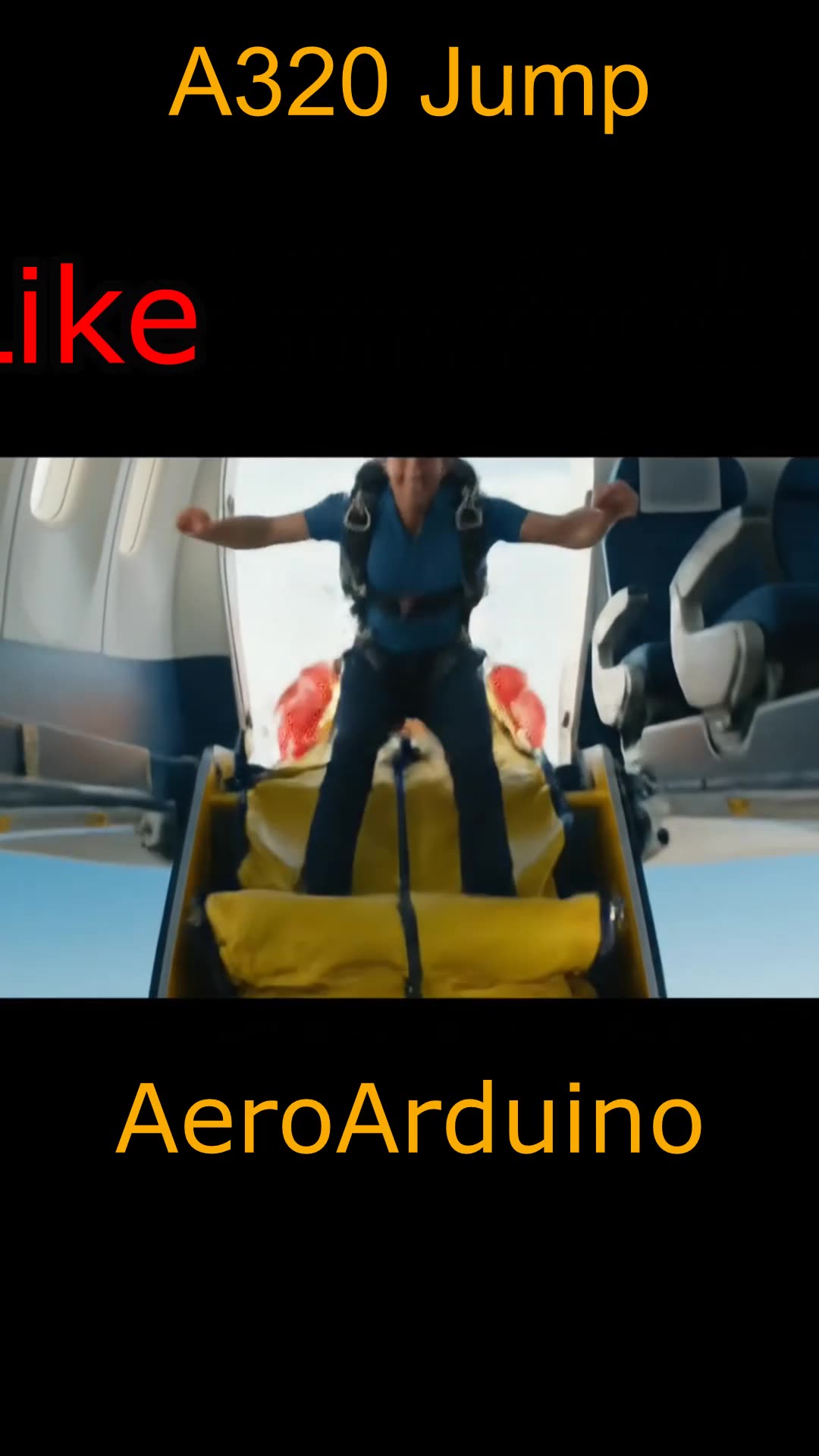 Guy Decided to Jump #A320 #Flying Escape Slide #Aviation #AeroArduino