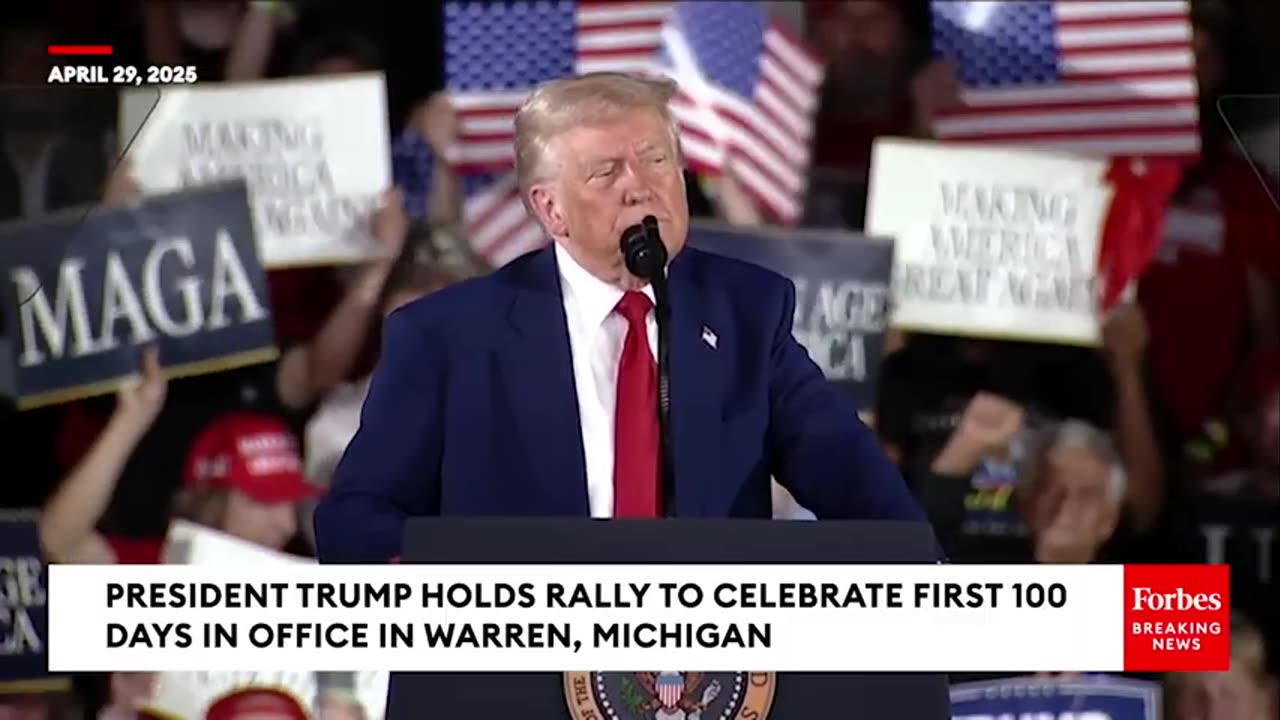 FULL RALLY: President Trump Celebrates First 100 Days In Office In ...