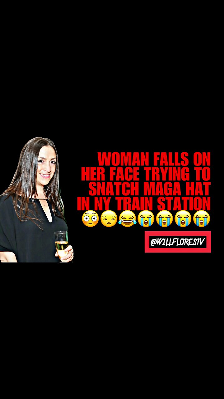 😭 Woman Falls On Her Face Trying To Snatch MAGA Hat in NYC Subway Station