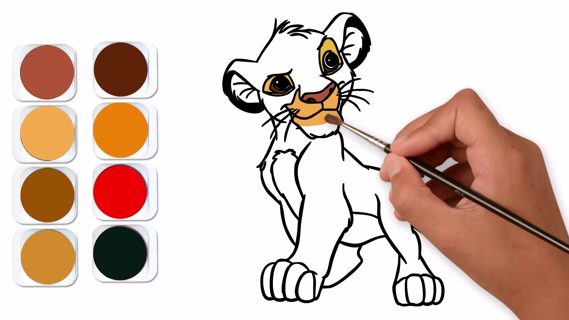 Simba Painting for Kids | Easy Lion King Art Activity for Ages 4-6