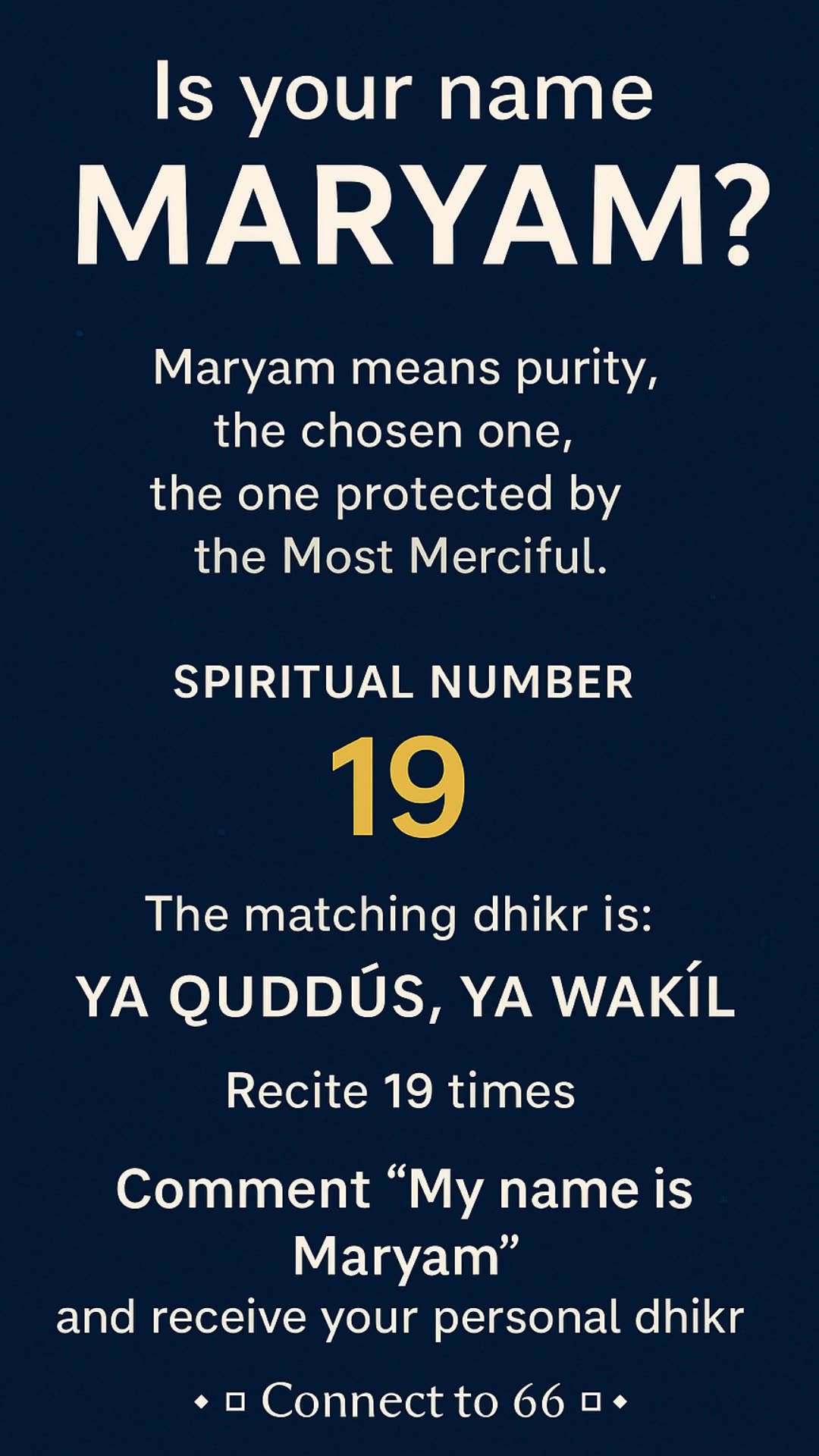 "Is Your Name MARYAM? Discover the Secret Meaning & 19 Powerful Dhikr"