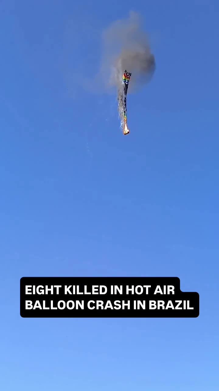 Tragic Hot Air Balloon Crash in Brazil: 8 Dead, 21 On Board in Santa ...