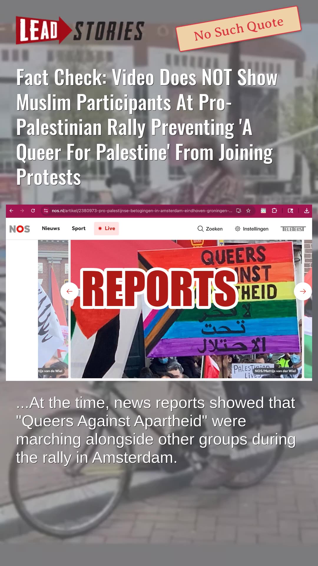 Fact Check: Video Does NOT Show Muslim Preventing Queer For Palestine ...