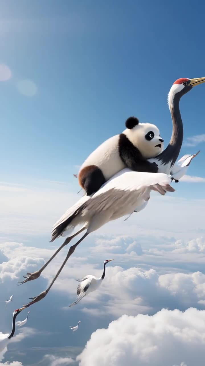 Eagle vs panda fight scene 😱