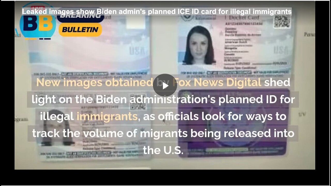 "Biden Admin's Proposed ICE ID Card for Illegal Immigrants Revealed in ...