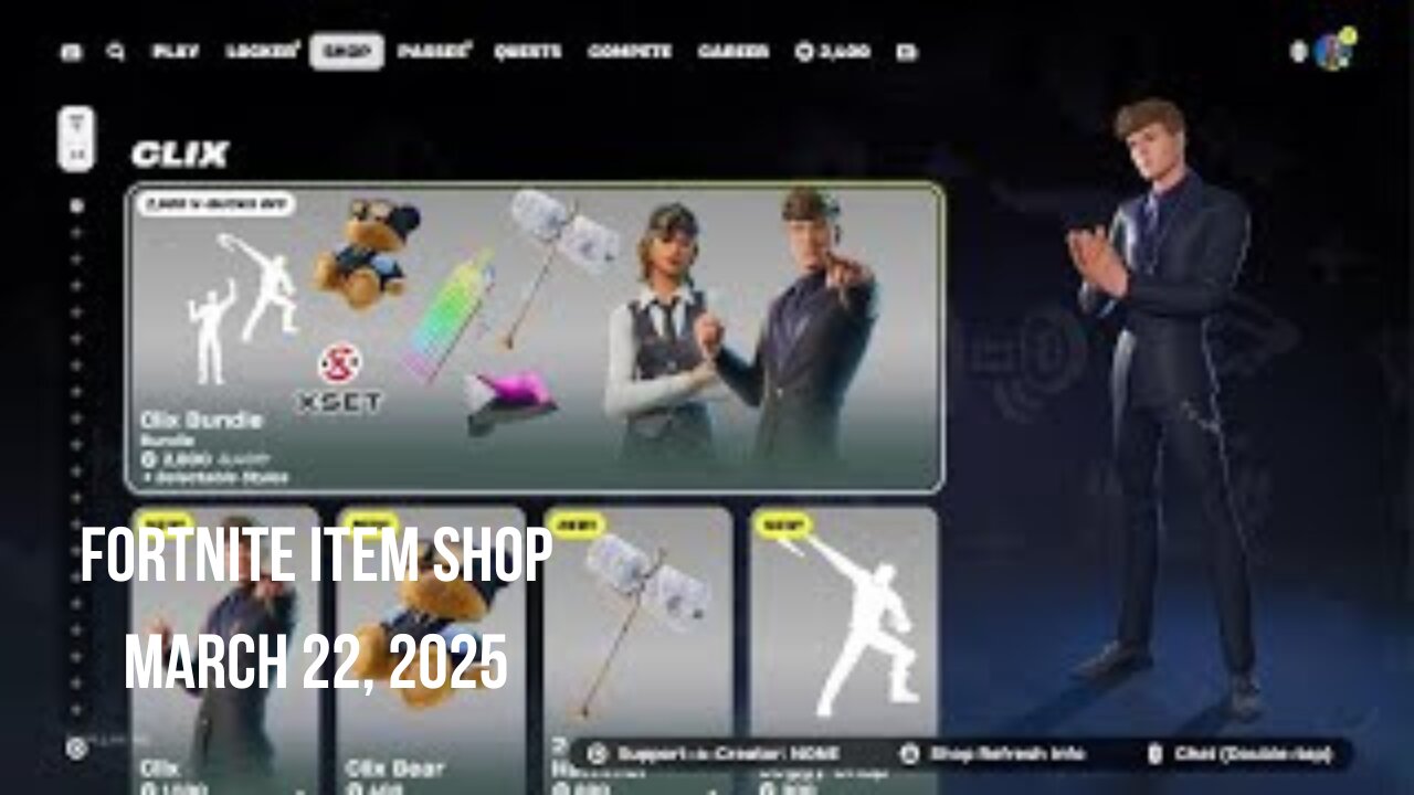 Fortnite Item Shop|March 22, 2025(*New* Clix Bundle & More)