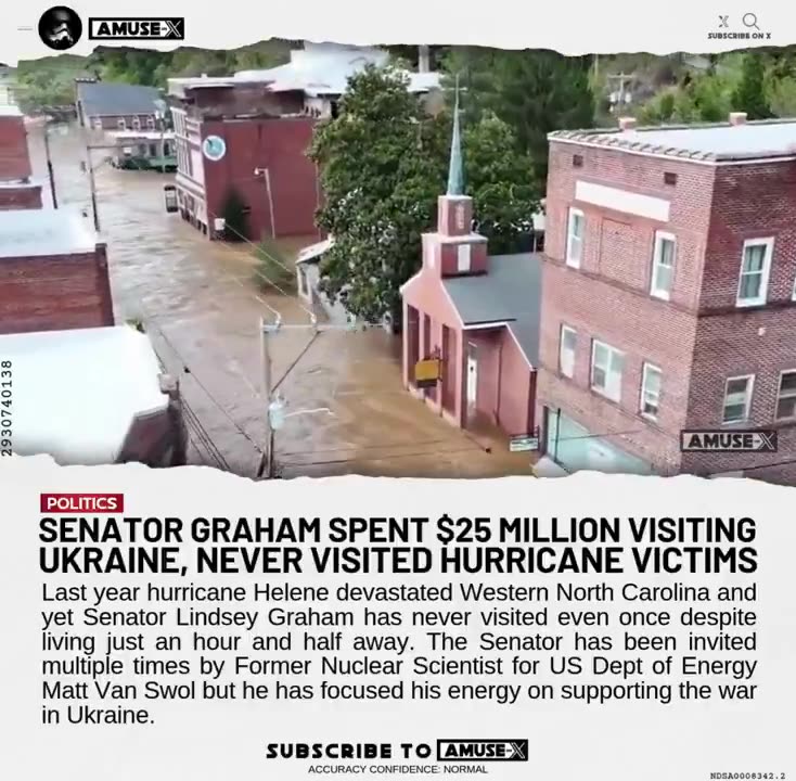 Senator Graham has spent $25 million visiting Ukraine, but has never once