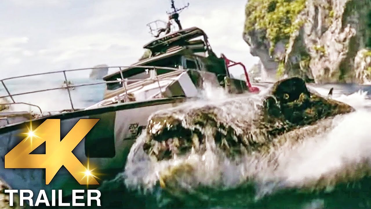 JURASSIC WORLD REBIRTH "Mosasaurus Boat Attack Scene" Trailer (4K ULTRA ...