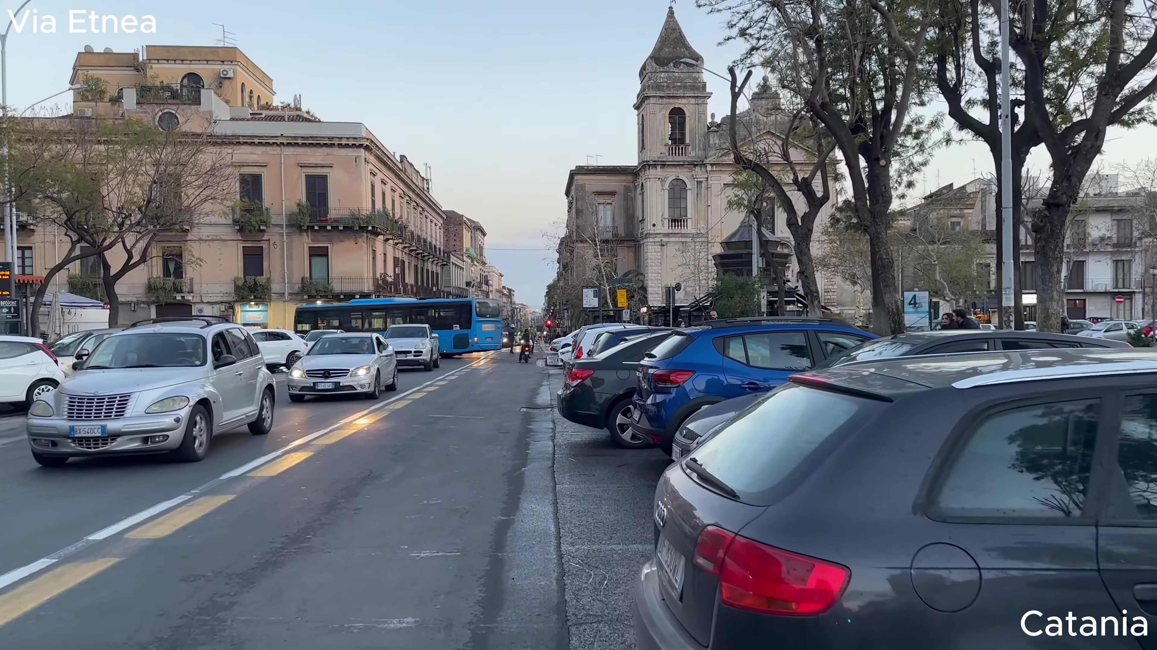 The Longest City Street in Europe – Via Etnea, Catania, Sicily Italy