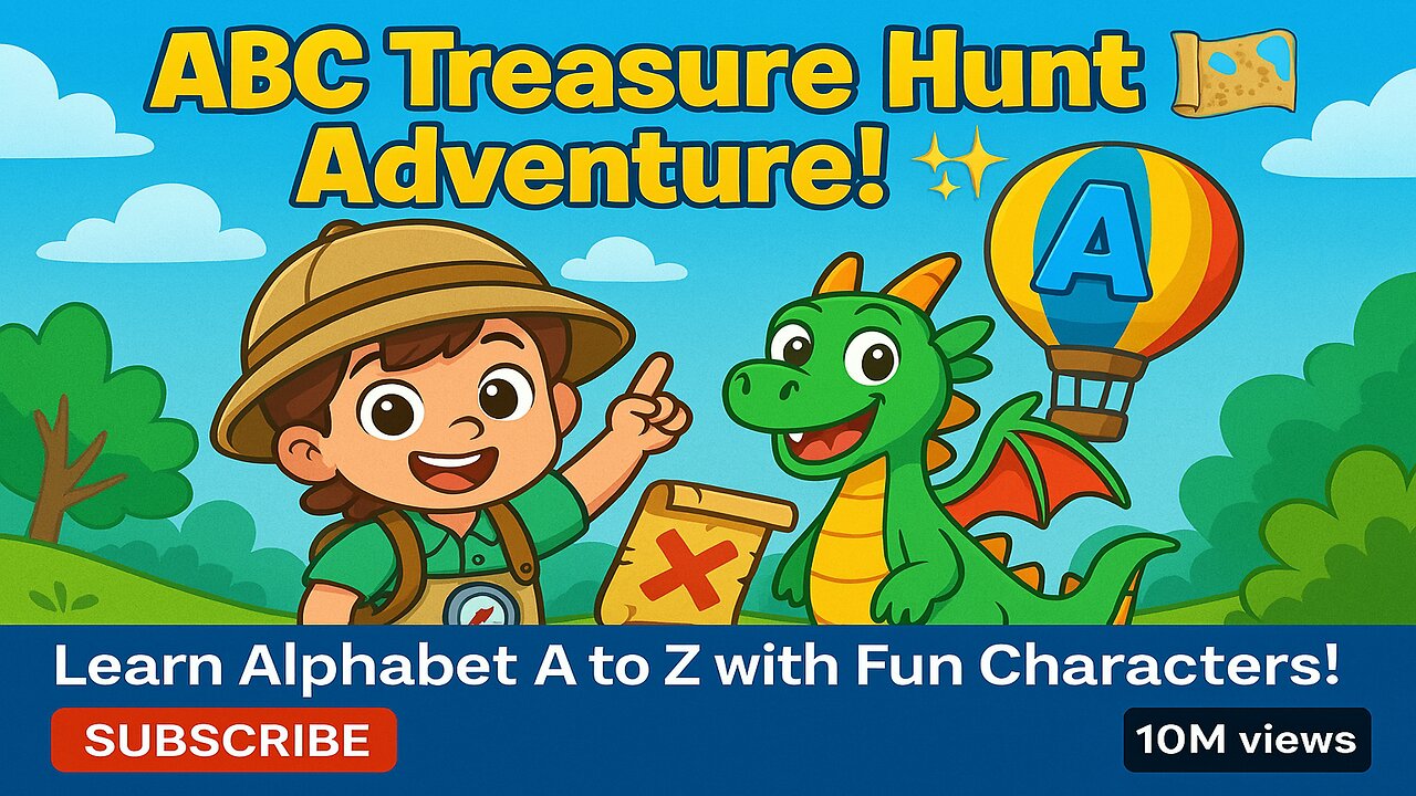 ABC Treasure Hunt Adventure! 🗺️ Learn Alphabet A to Z | ABC Song | ABC ...