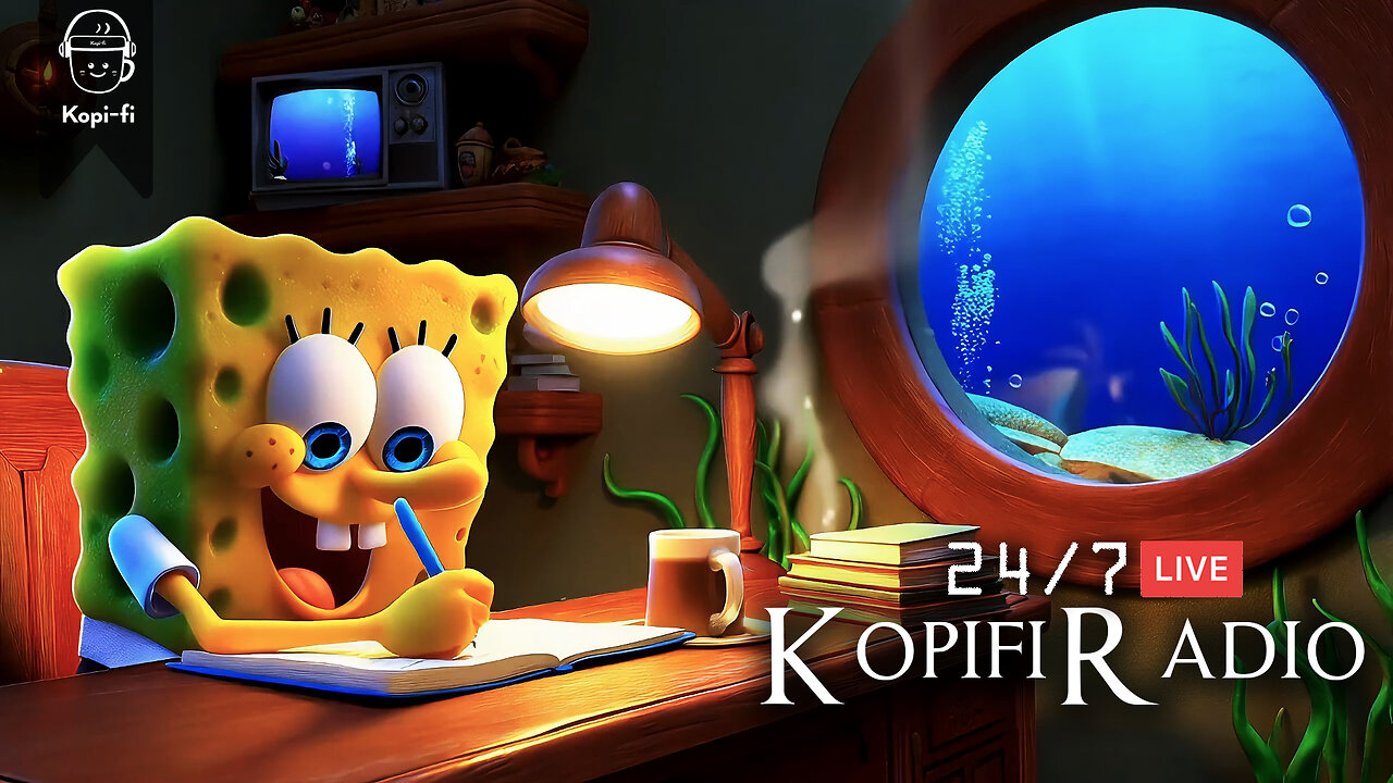 Kopi-fi Radio with Spongebob- 24/7 Lofi Beats To Sleep, Relax, Chill ...