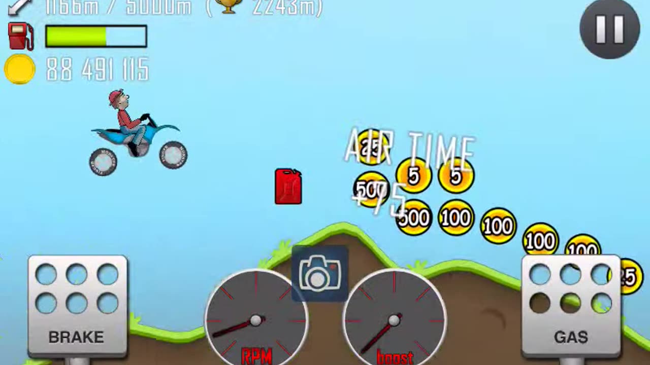 Hill Climb Racing, Tank, Countryside, 4915m, Part 1