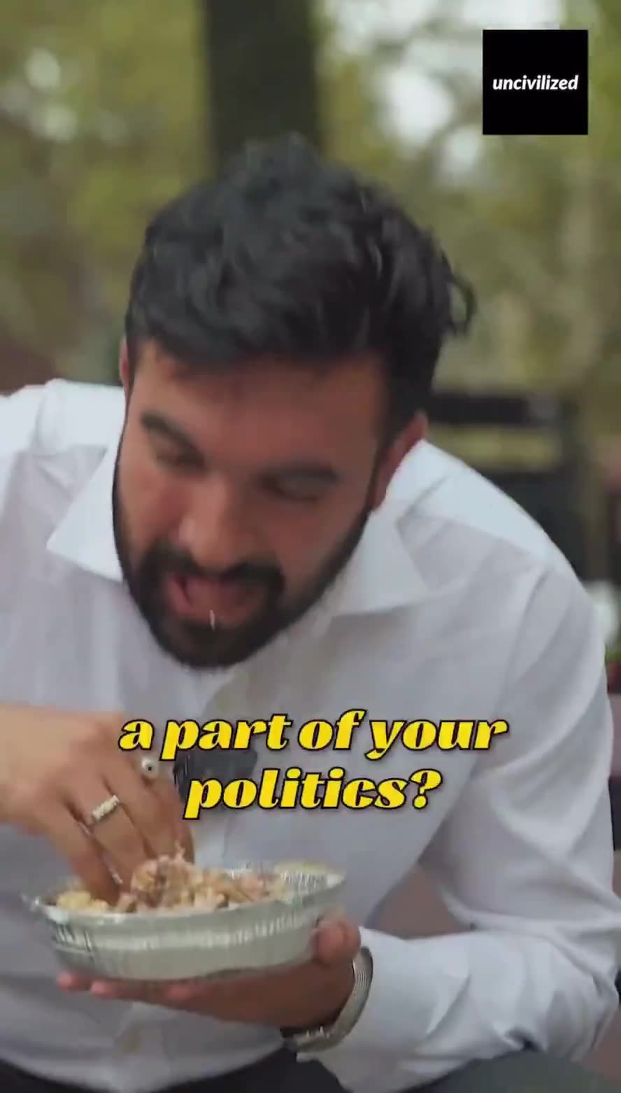 Odd and Disgusting: Zohran Mamdani Eats Rice With His Fin...