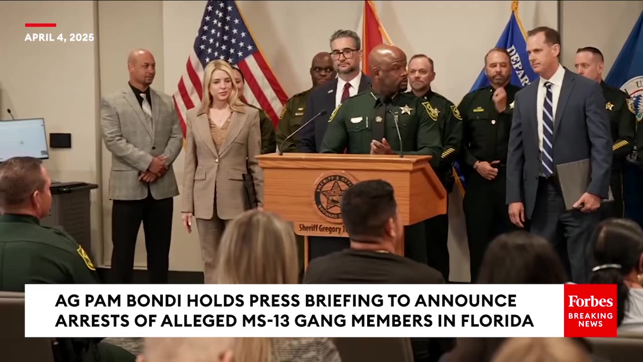 BREAKING NEWS: AG Pam Bondi Announces New Arrests Of Multiple Alleged MS-13 Gang Members In Florida