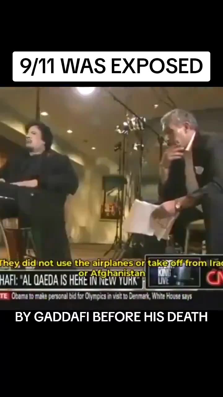 Gaddafi, wasn’t Osama Bin Laden who was responsible for the 9/11