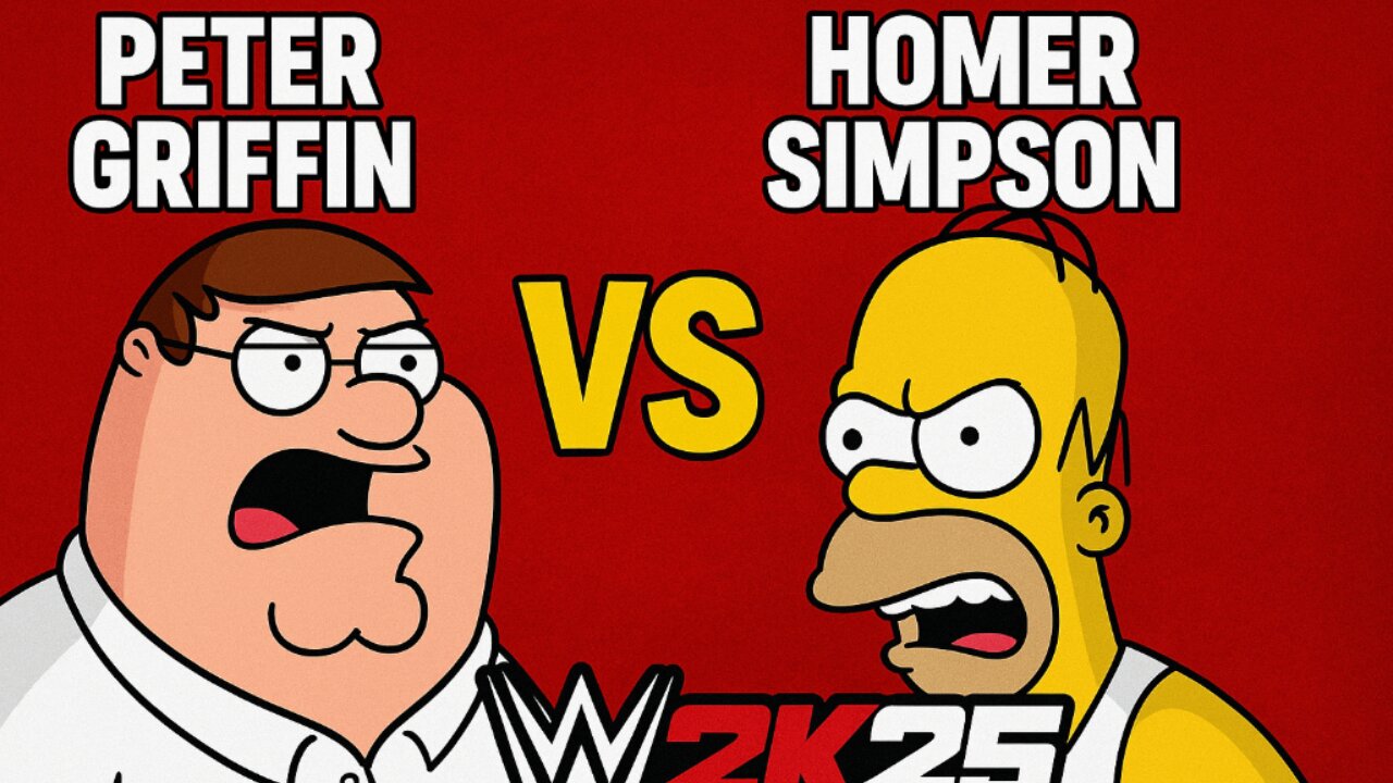 Homer Simpson vs Peter Griffin: Hardcore Match Who Would Win? WWE 2k25