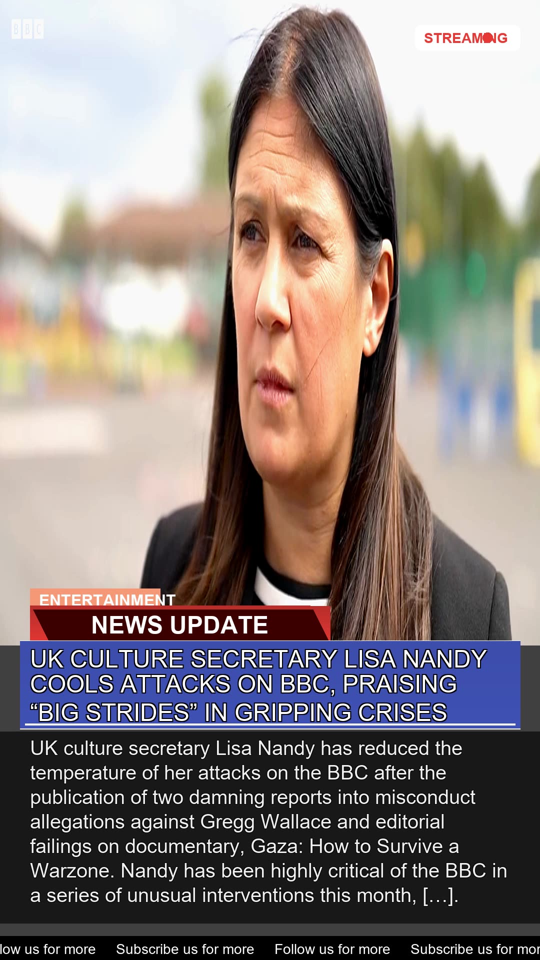 UK Culture Secretary Lisa Nandy Cools Attacks on B