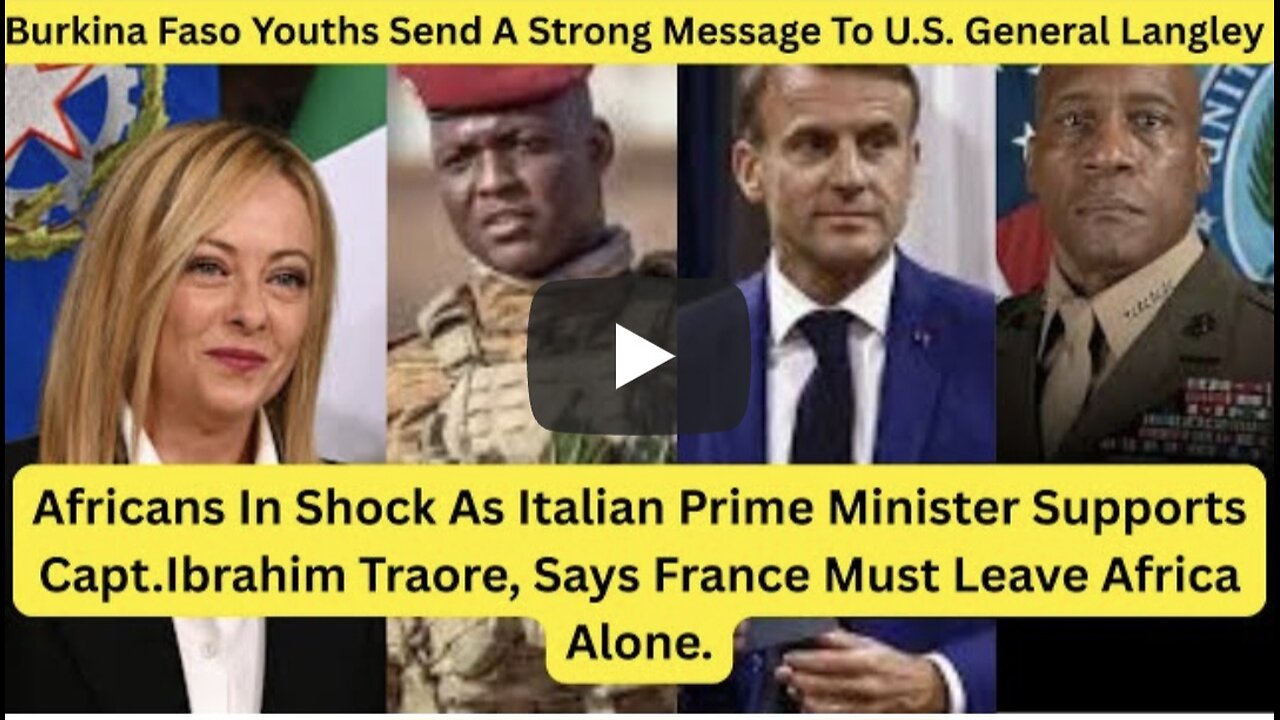 Africans In Shock As Italy's Prime Minister Supports For Capt. Ibrahim ...