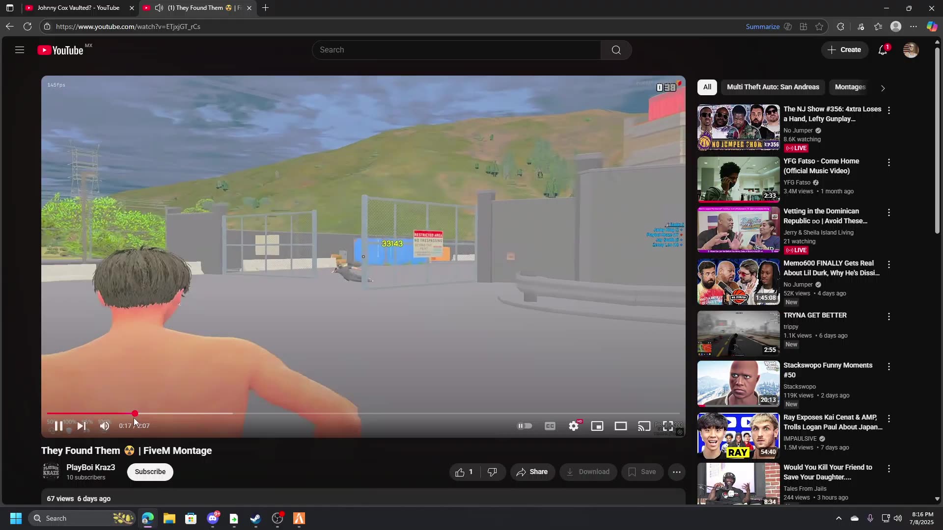 *Johnny Cox Vaulted? * - 07-08-25 - Stackswopo FULL YT Stream