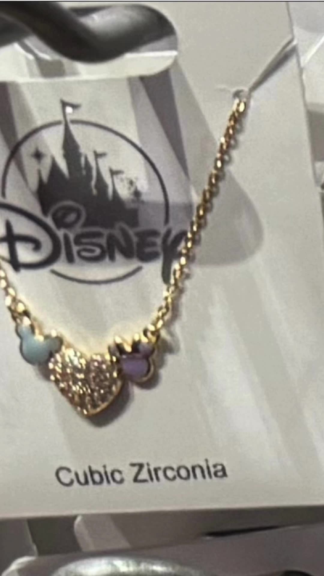 Disney Parks Mickey and Minnie Mouse Cubic Zirconia Heat Necklace #shorts