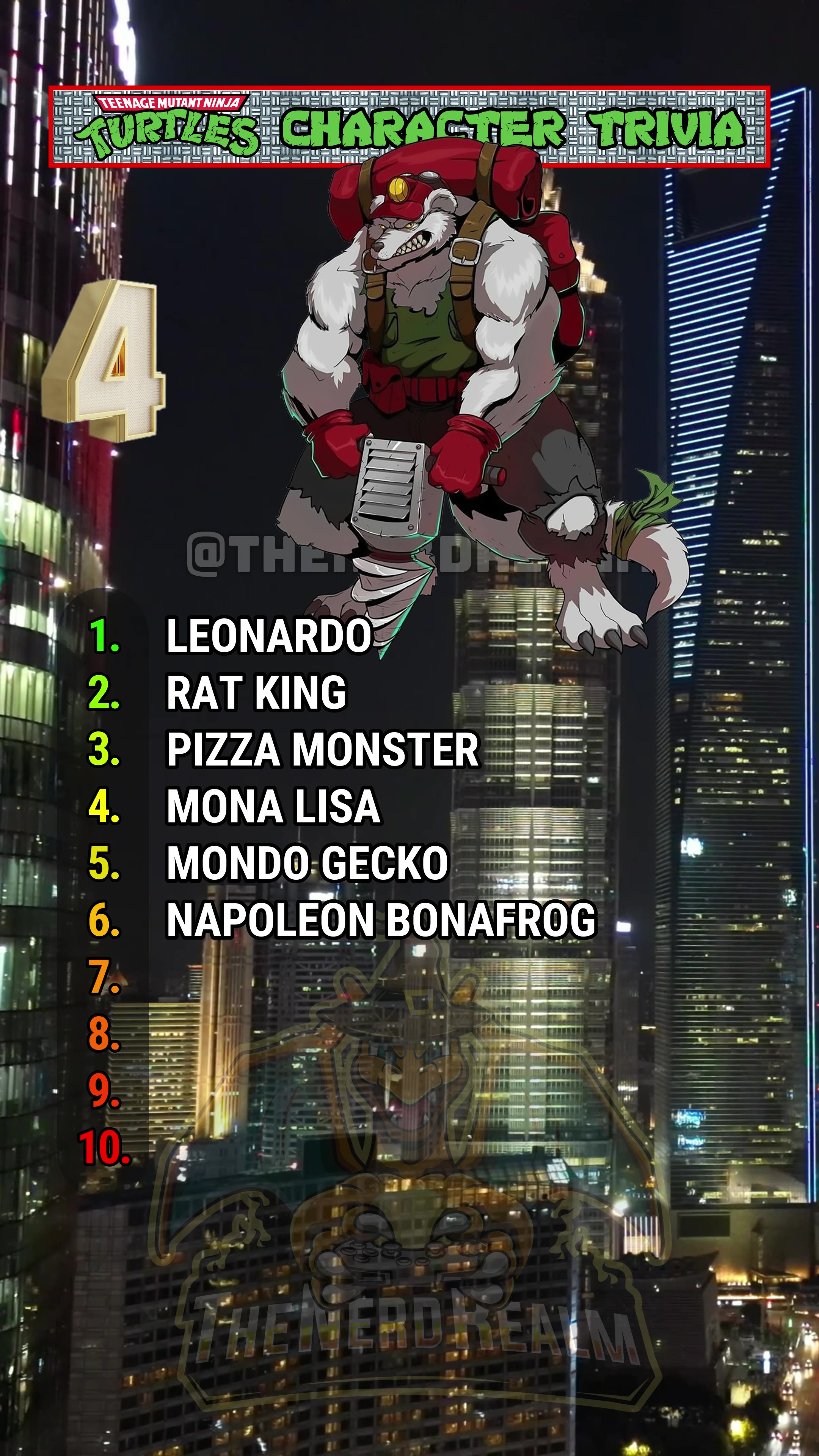 TMNT Characters Trivia Quiz #1