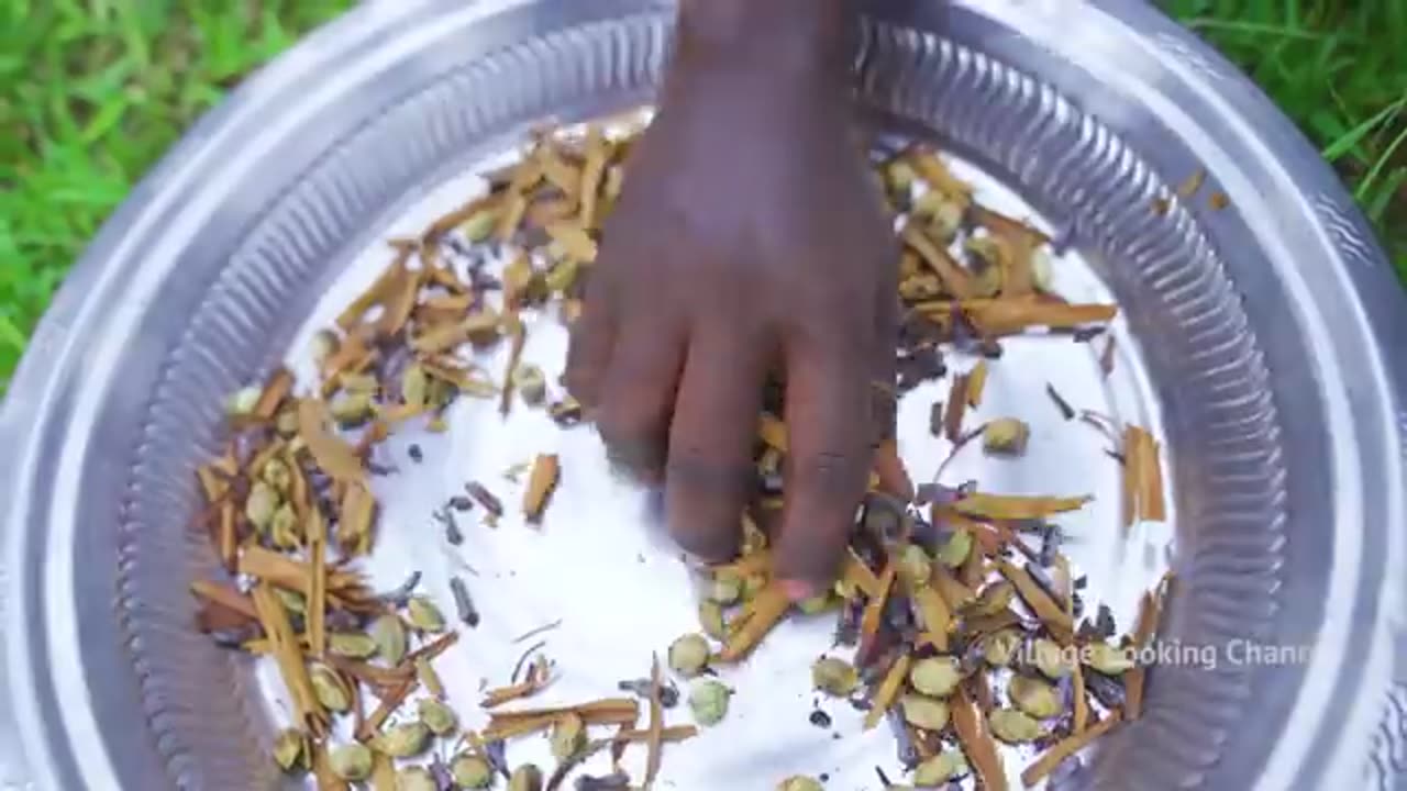 BAMBOO BIRYANI | Mutton Biryani Cooking in Bamboo | Steamed Bamboo Biryani