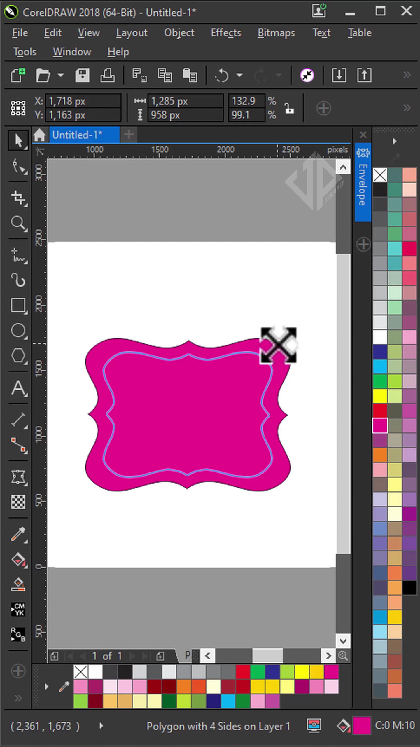 How to draw a name label frame in CorelDraw