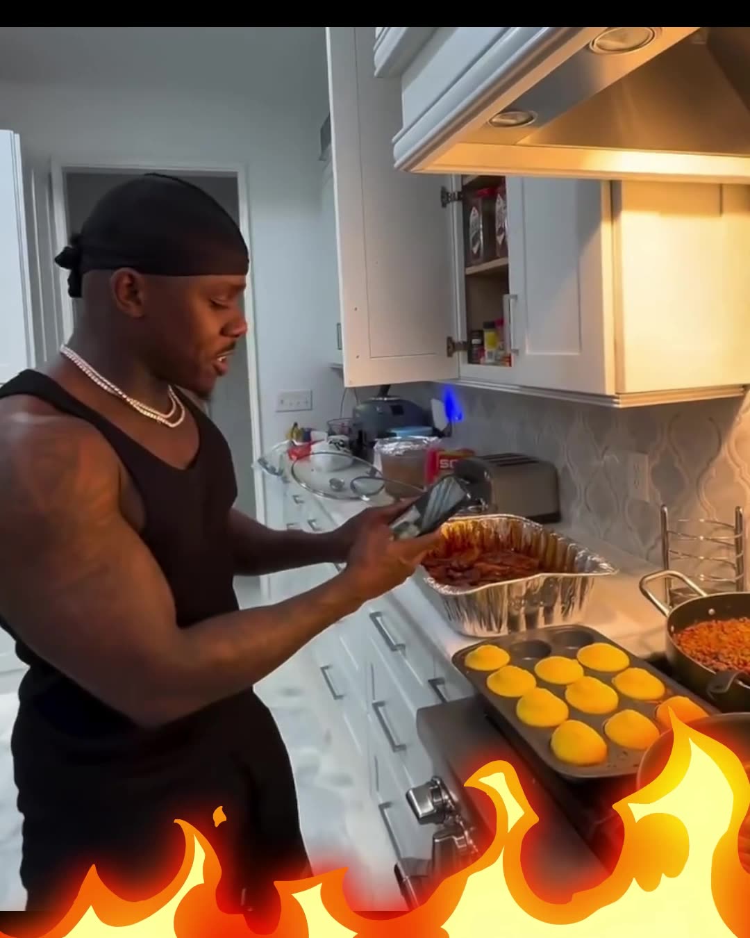 DA BABY BACK IN THE KITCHEN COOKING A DINNER MADE FOR WINNERS!
