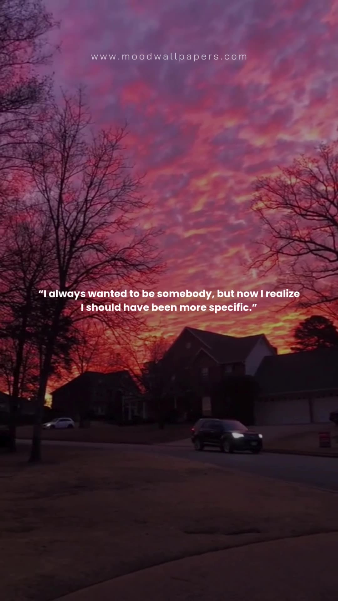 I always wanted to be somebody, but now I realize I should have been ...