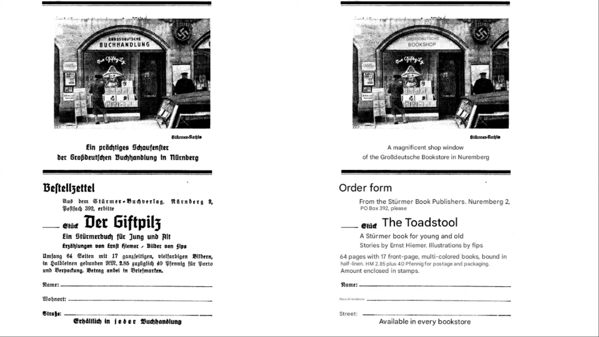 1938 Der Sturmer - History of the House of Rothschild in Vienna / Louis ...