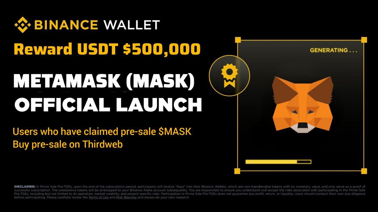 Market Crypto update! Live Prime Sale $MASK