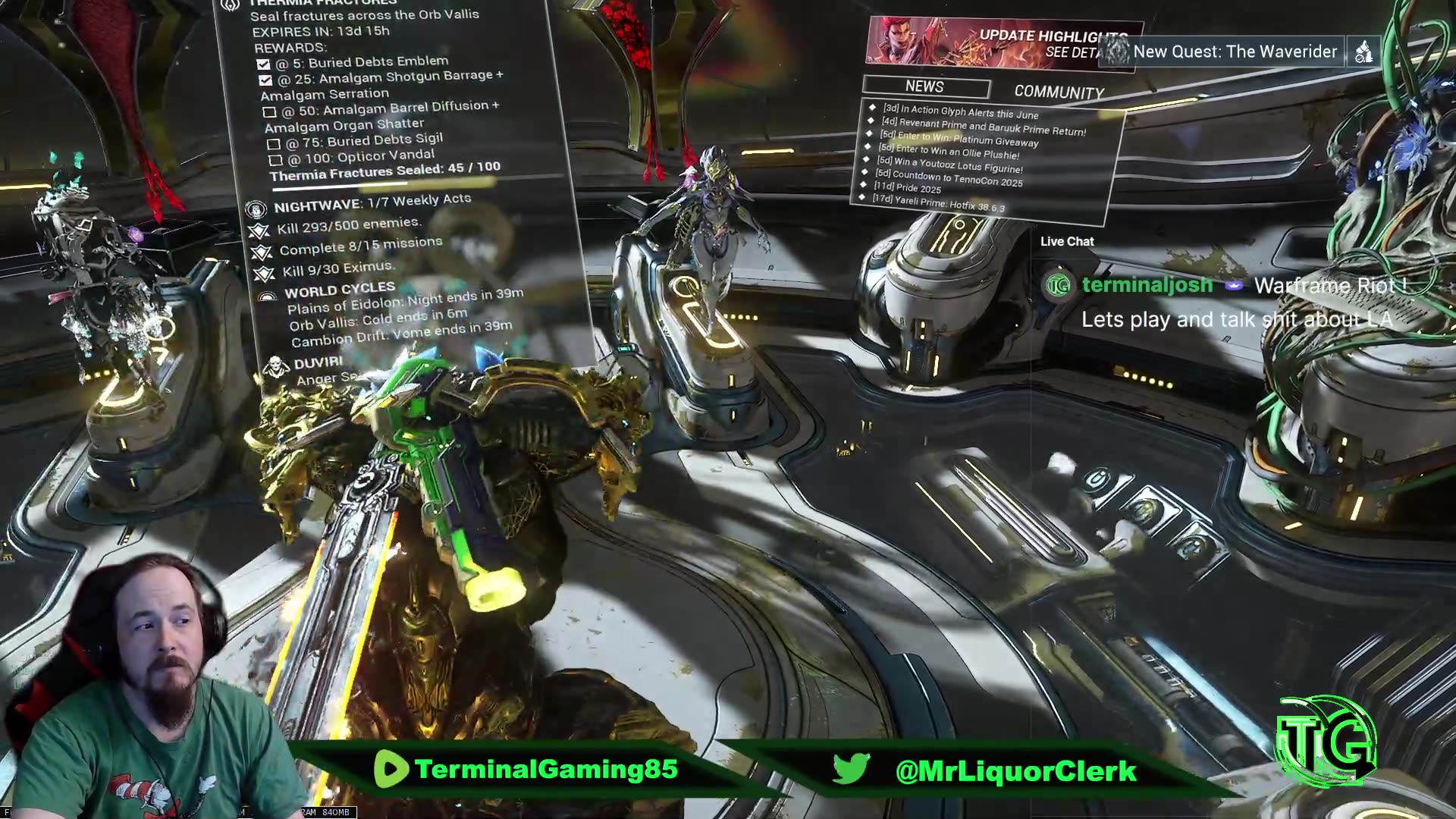 Terminal Gaming - Warframe Riot ! Monday Night Stream Bonus