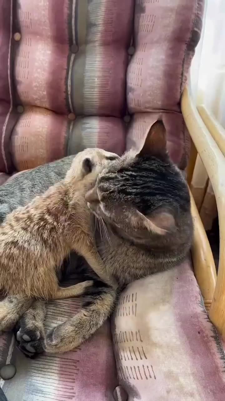 A mere cat and a meerkat.