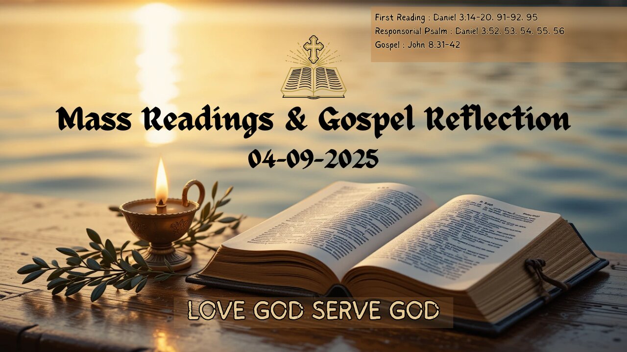 Today’s Holy Mass Readings and Gospel Reflection - Wednesday, April 09,2025 Today’s Holy Mass Readings and Gospel Reflection - Wednesday, April 09,2025