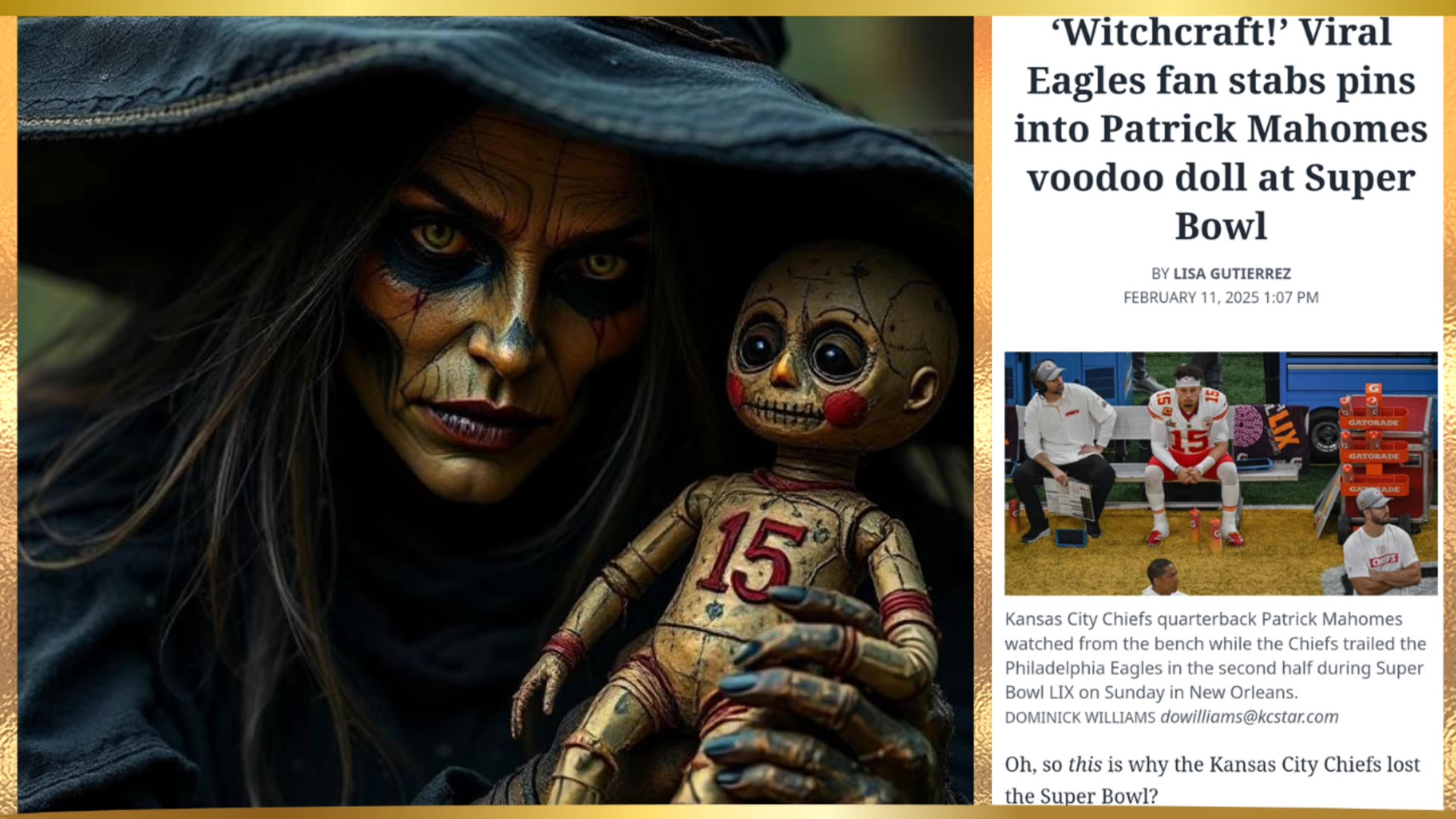 WITCH CRAFT AT THE SUPER BOWL 2025 VOODOO DOLL OF PATRICK MAHOMES