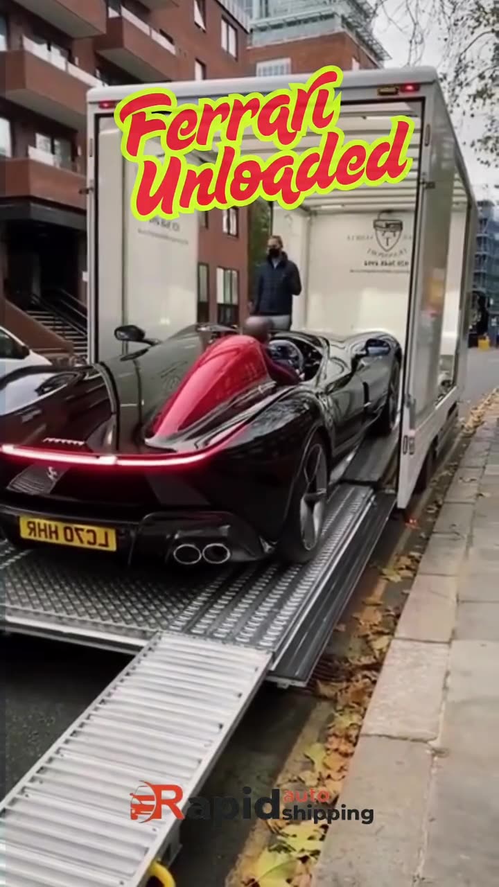 Ferrari Unloading Like You’ve Never Seen! | Enclosed Car Shipping