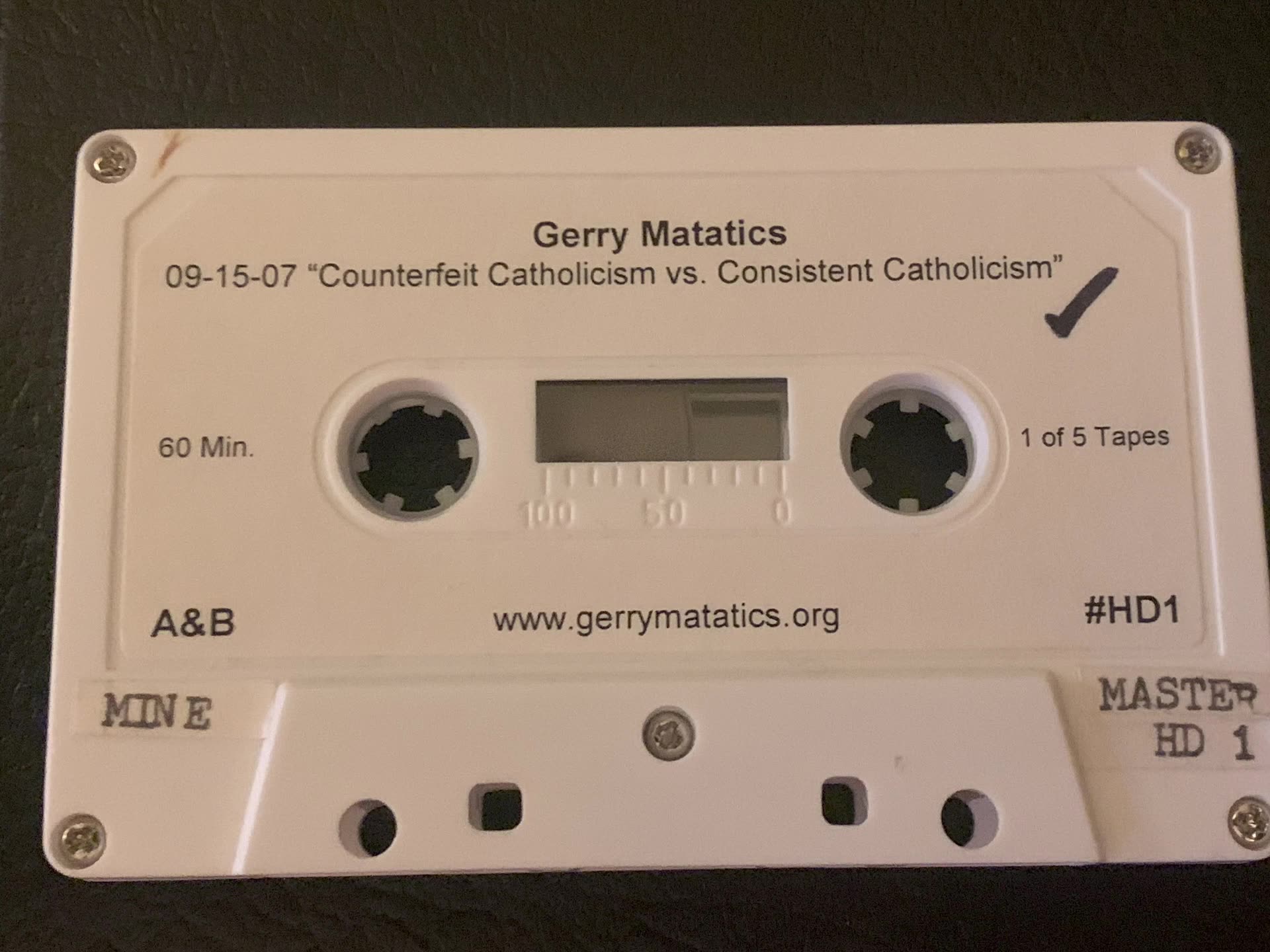 Dr. Gerry Matatics "Counterfeit vs. Consistent Catholicism" (audio 5 of ...