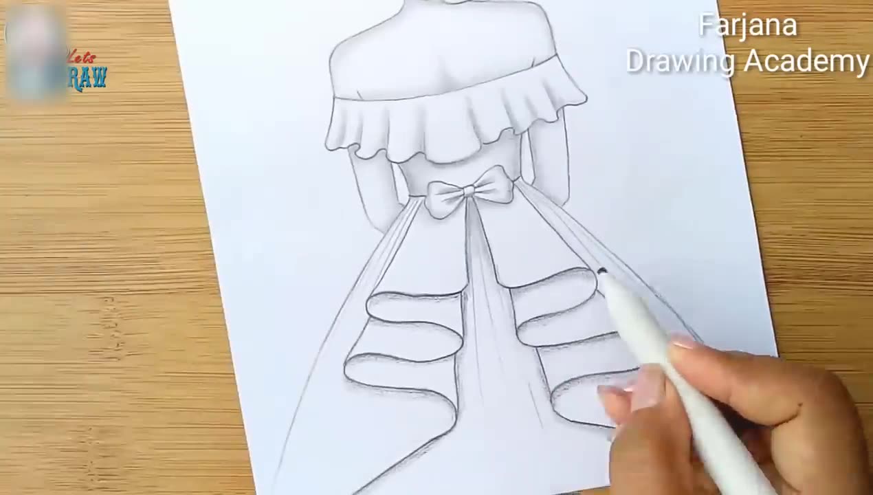 How to draw a girl with beautiful dress for beginners || Pencil Sketch ...
