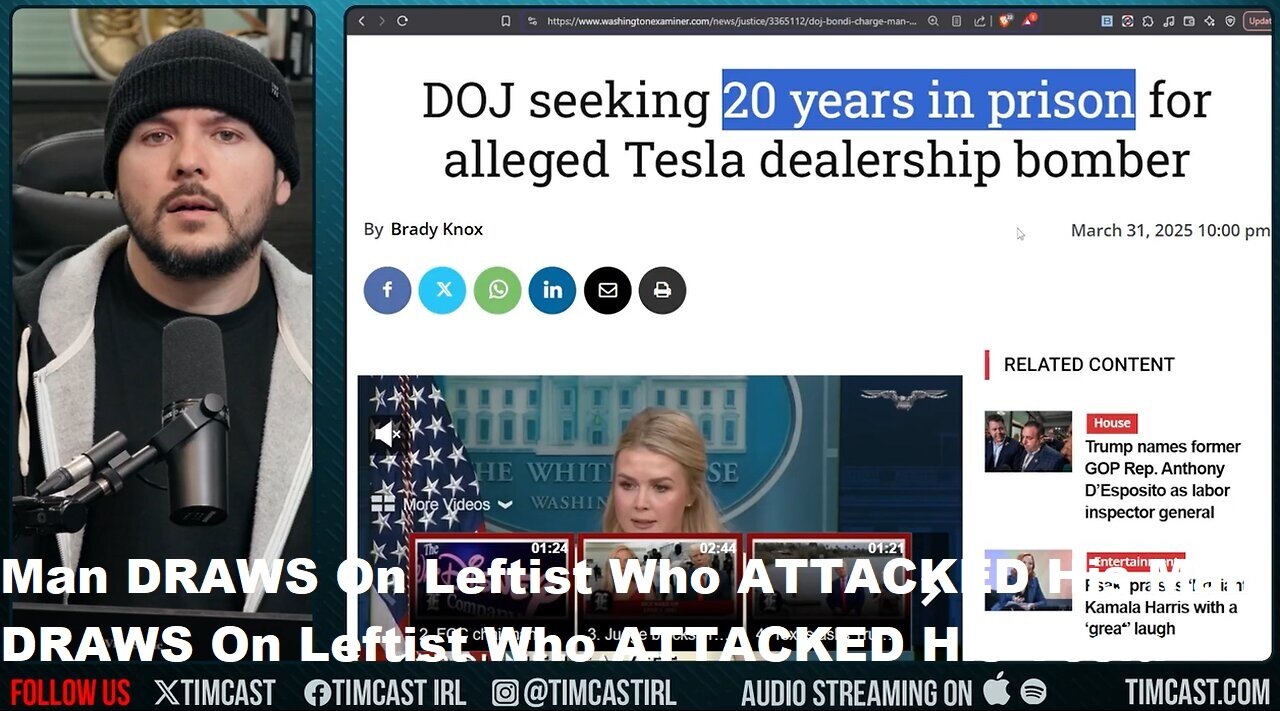 "Leftist Faces 20 YEARS For Firebombing Tesla, Man DRAWS On Leftist Who ...