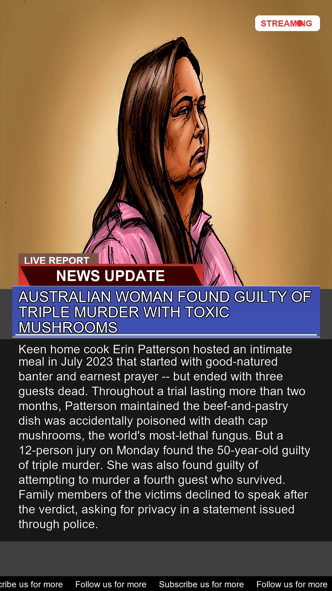 Australian Woman Found Guilty of Triple Murder Wit
