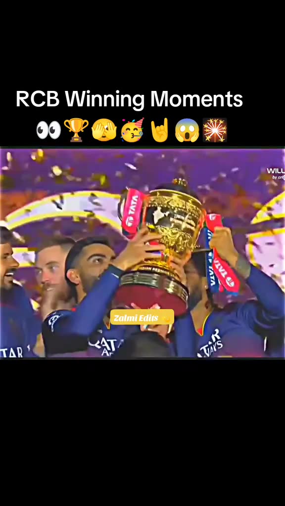RCB won the TATA IPL Trophy 🏆🏆🏆2025