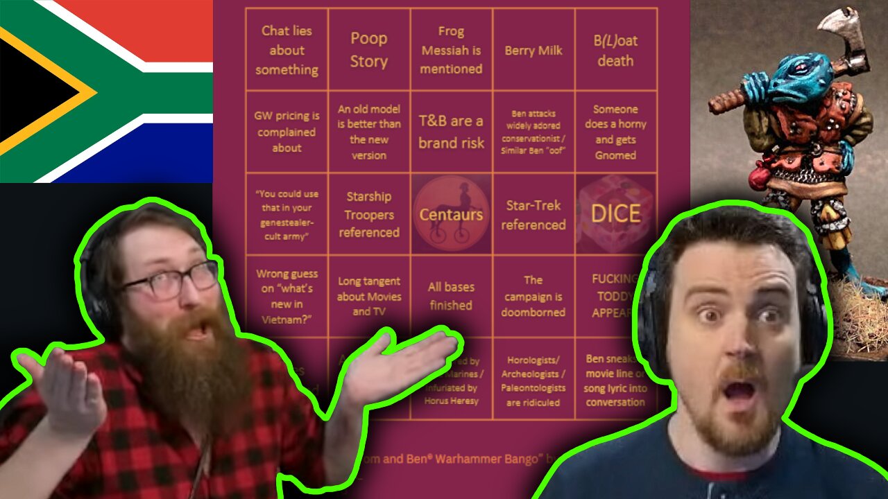 Tom and Ben Bingo Card - Ben Edgar the Famous South African YouTuber ...