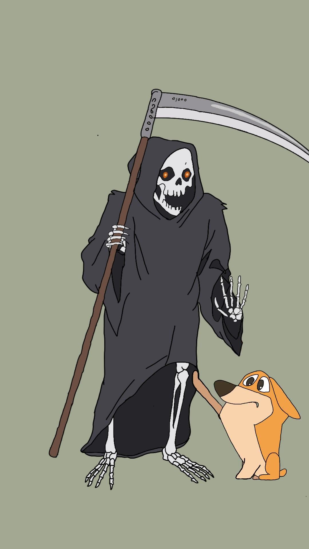 The grim reaper vs dog funny #shorts #animation #memes