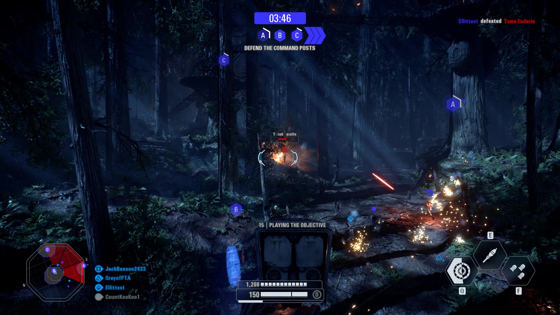 SWBF2 2017: Coop Mission Defending Galactic Empire Endor Gameplay