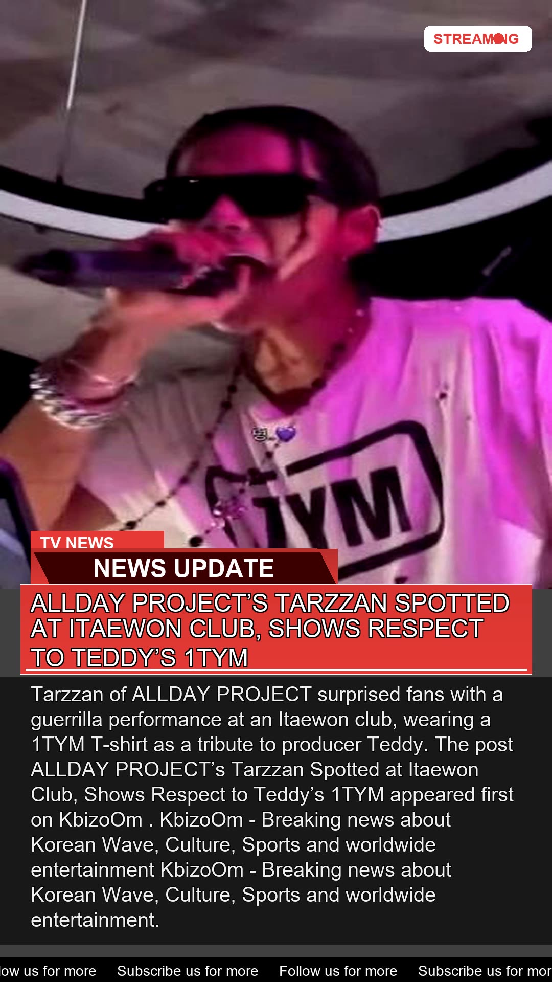 Allday Projects Tarzzan Spotted at Itaewon Club