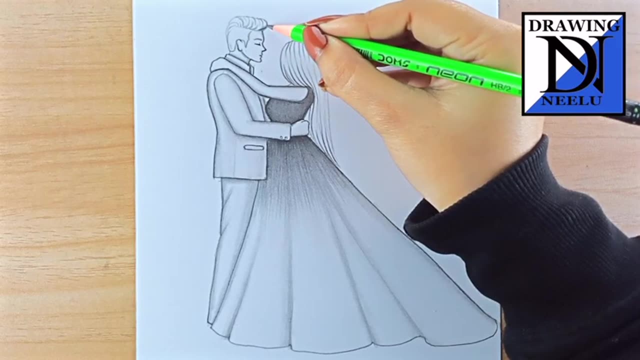 How to draw a Cute couple - Pencil sketch || Drawing easy for beginner || Couple drawing || Drawing