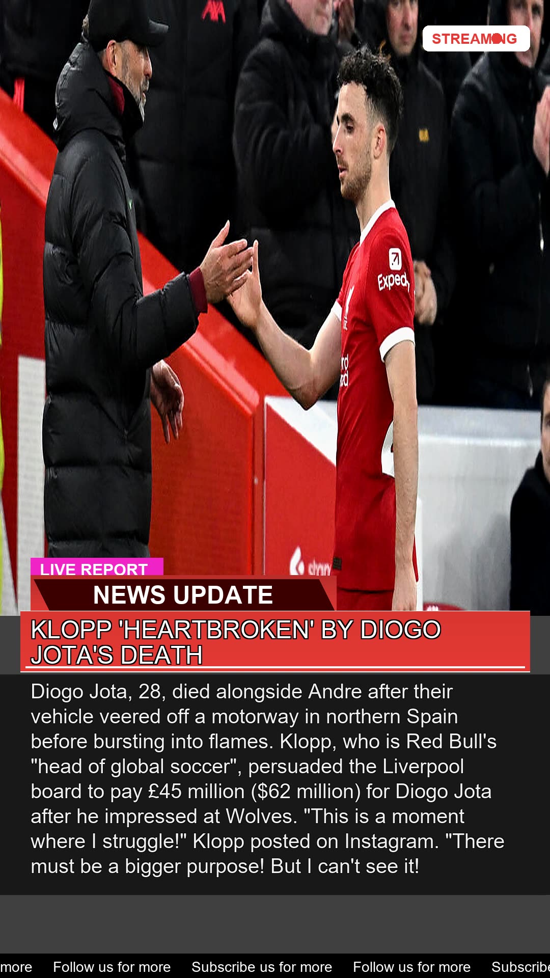 Klopp Heartbroken by Diogo Jotas Death