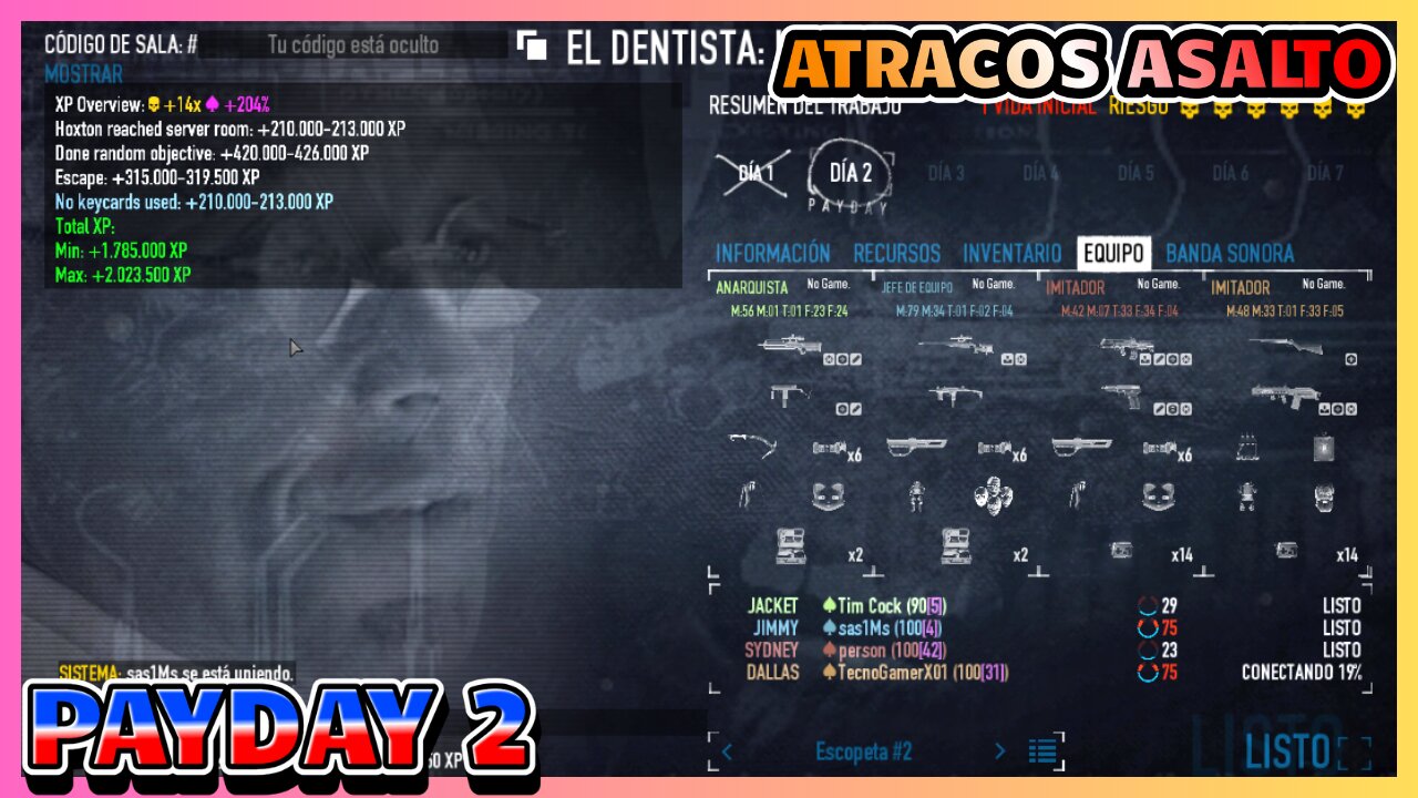 ¡PROBANDO BUILDS EN PAYDAY 2! *Perdi mi ritmo de jugar* |Lobbys Random - 2025|