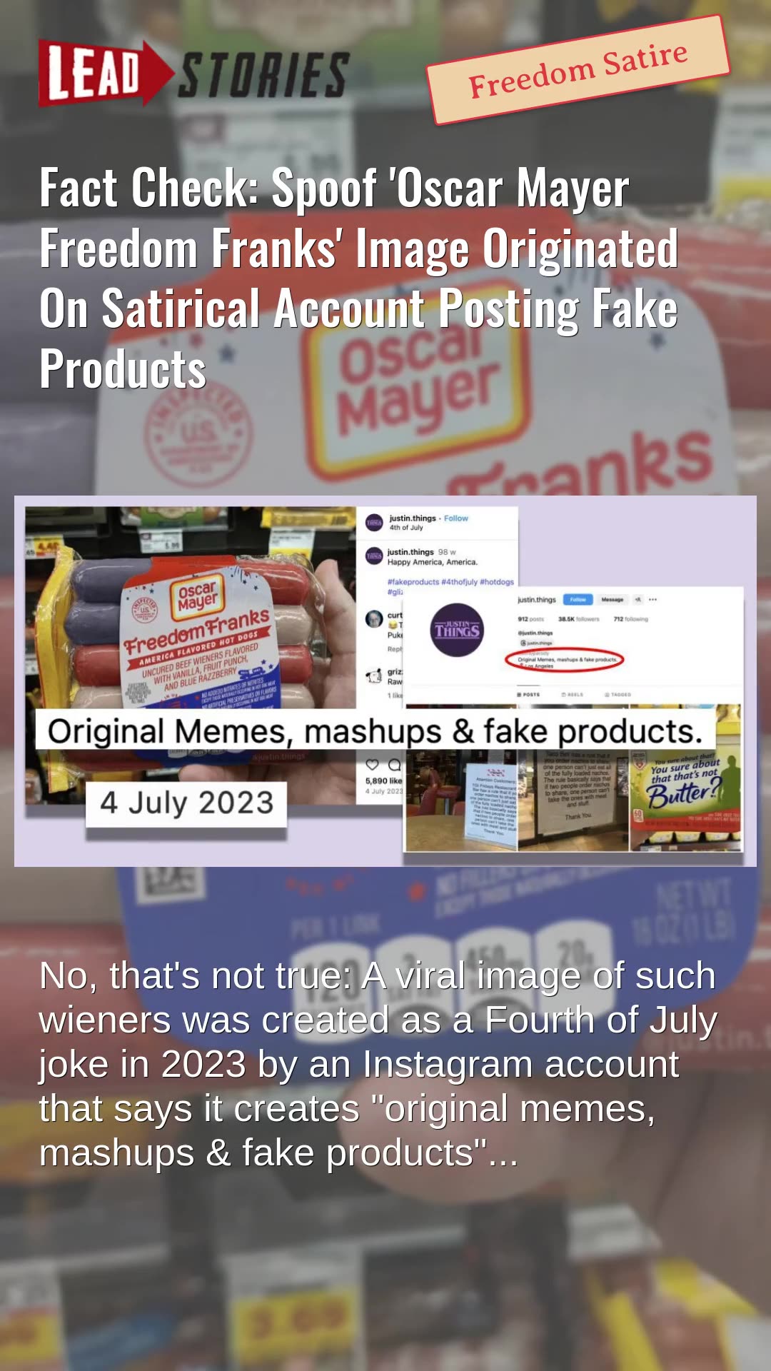 Fact Check: Spoof 'Oscar Mayer Freedom Franks' Image Originated On ...